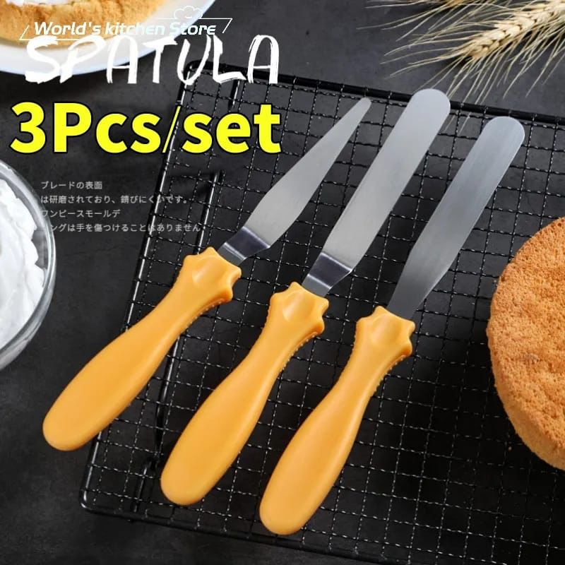 CAKE LEVELING BAKING SPATULA 3-PCS SET – buy&relax